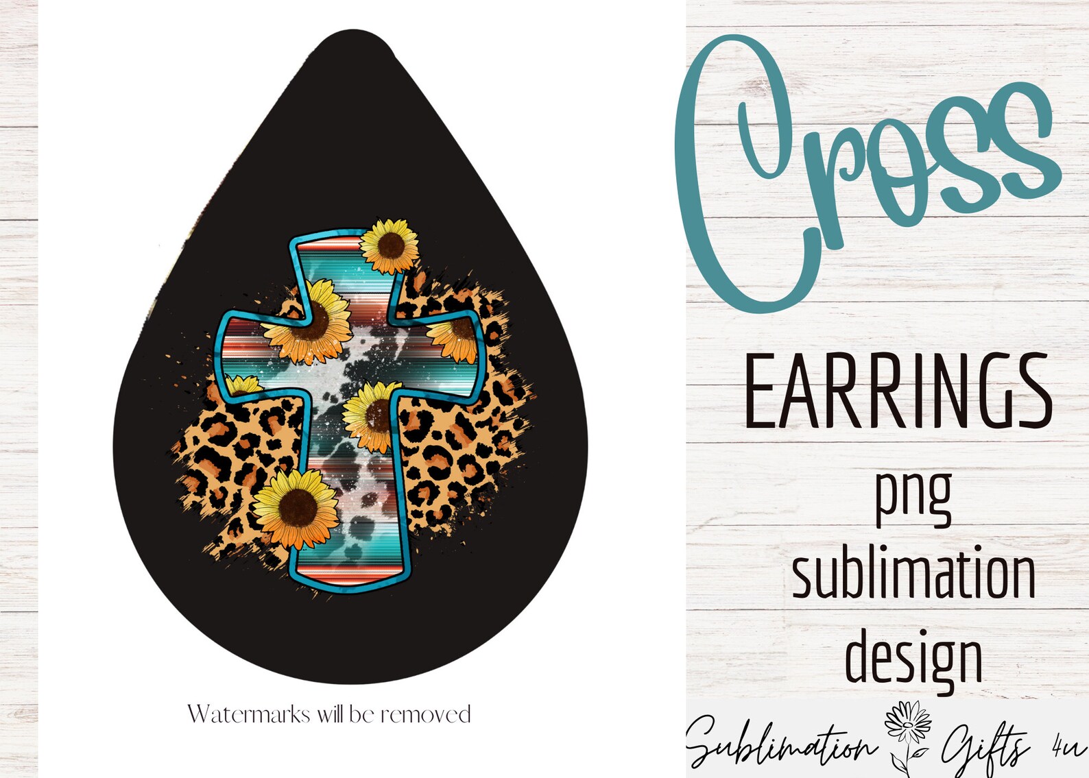 Faith Earring PNG Cross Earring Template Religious - Etsy