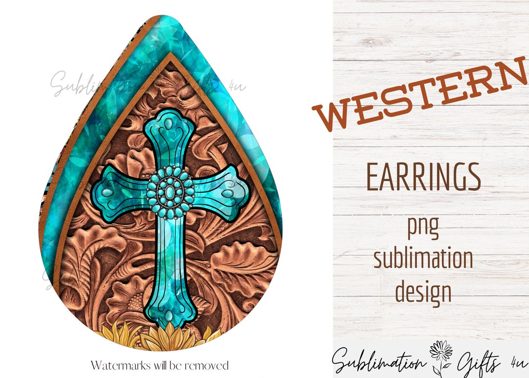 Western Earring | Teardrop Earring Png | Western Earring Png | Cowboy ...