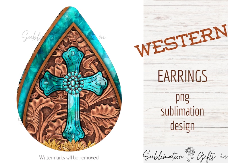 Western Earring | Teardrop Earring Png | Western Earring Png | Cowboy ...