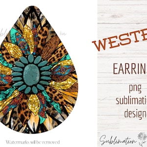 Western Earring | Teardrop Earring Png | Western Earring Png | Cowboy ...