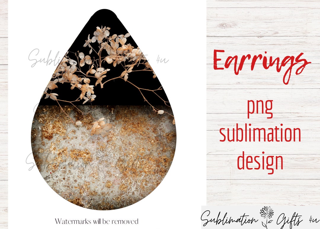 Earring PNG Earring Template Teardrop Earring Png - Etsy