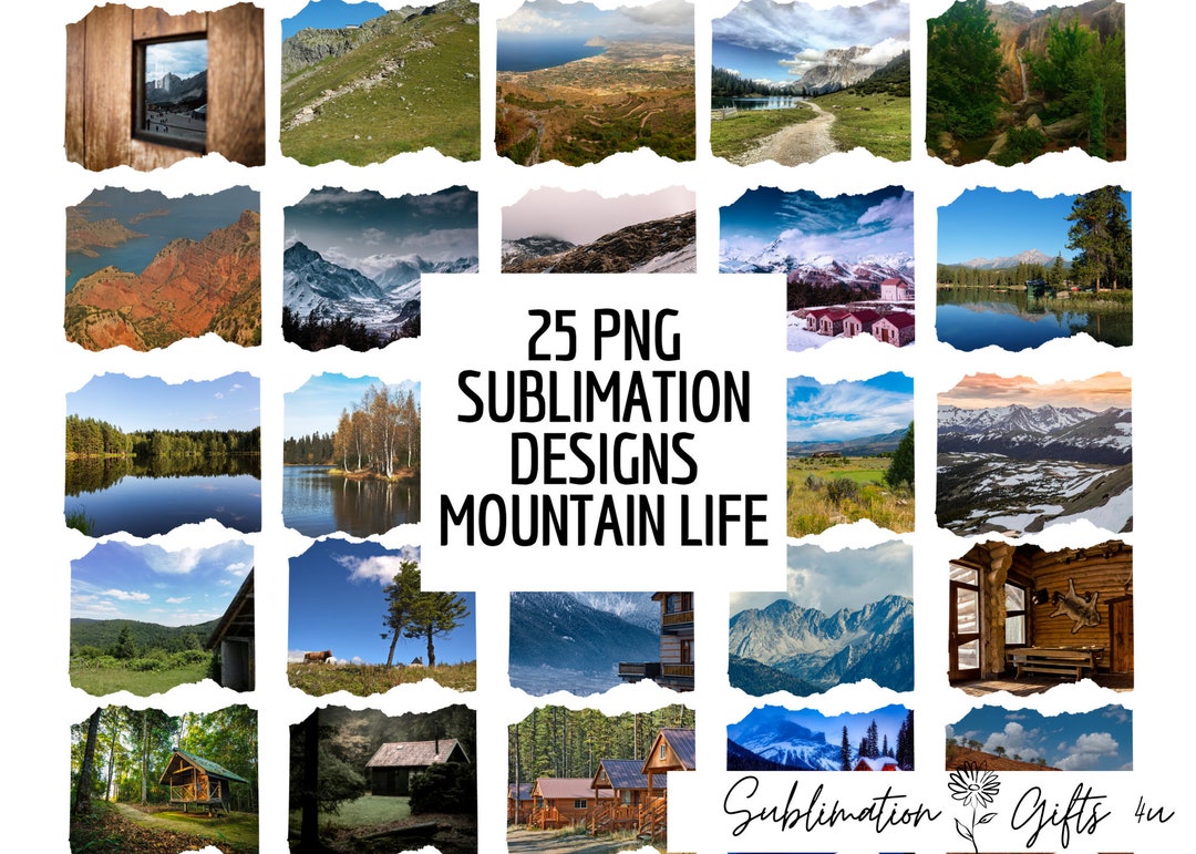 Mountains Sublimation Backgrounds, Western Sublimation Backsplash ...