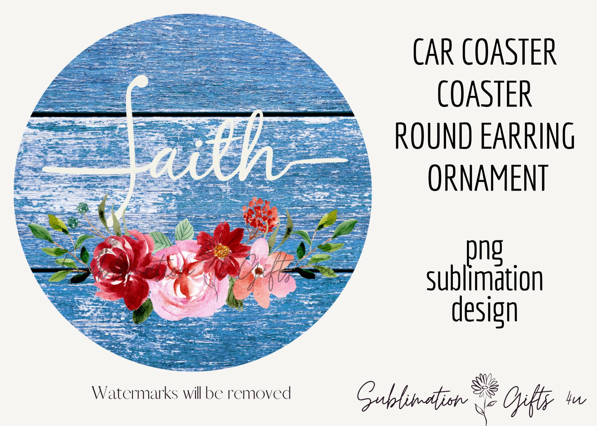 Faith Circle Earring Png Round Christmas Ornament Design - Etsy