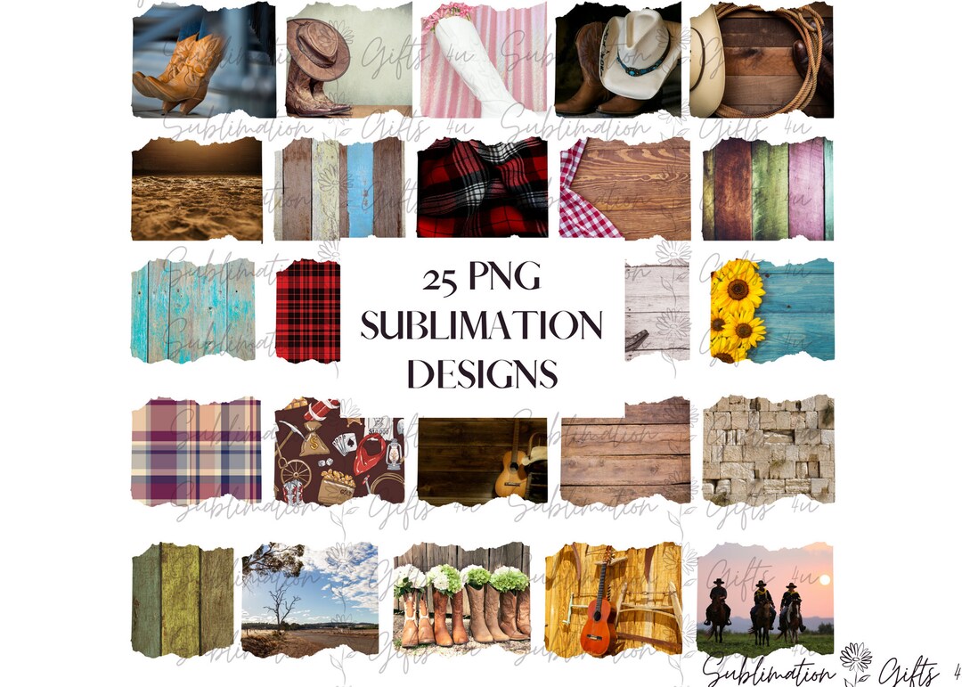 Western Sublimation Designs, Southern Background PNG, Country ...
