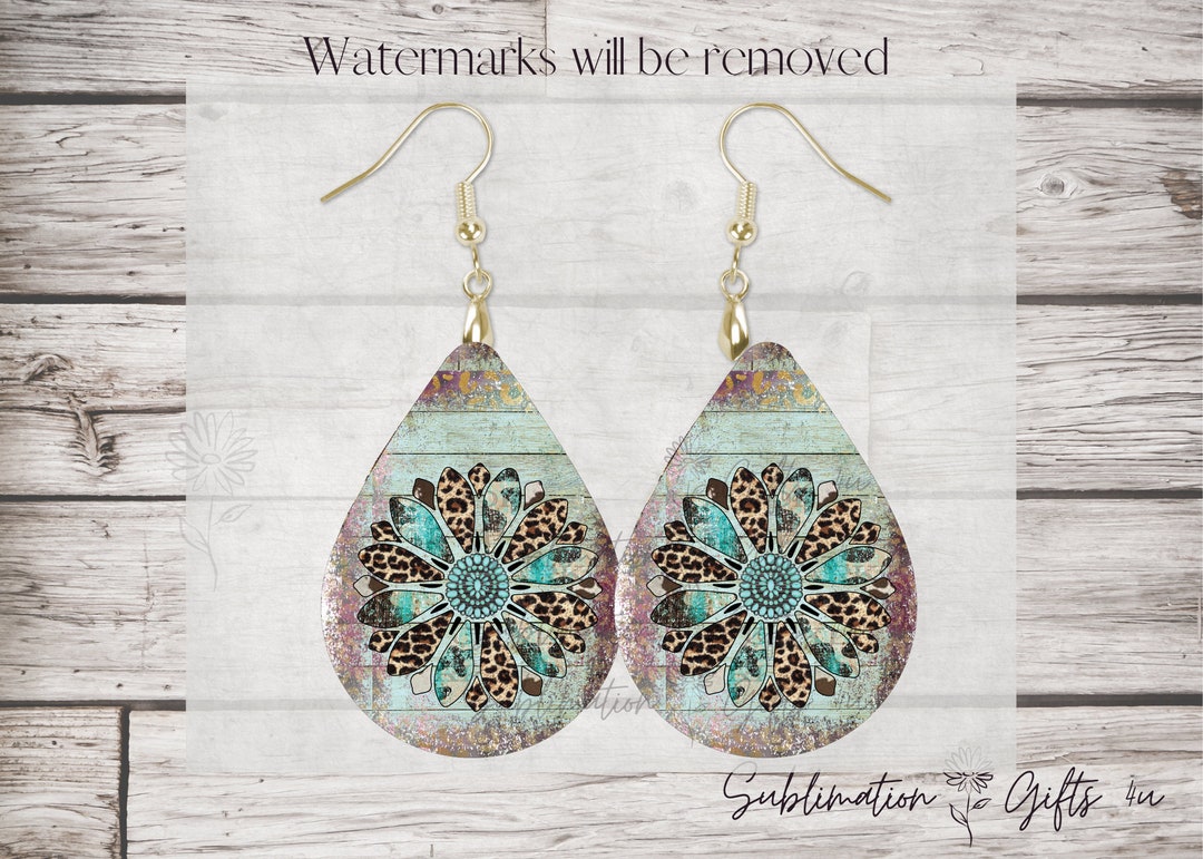 Western Earring Png | Southern Earring Template | Teardrop Earring Png ...