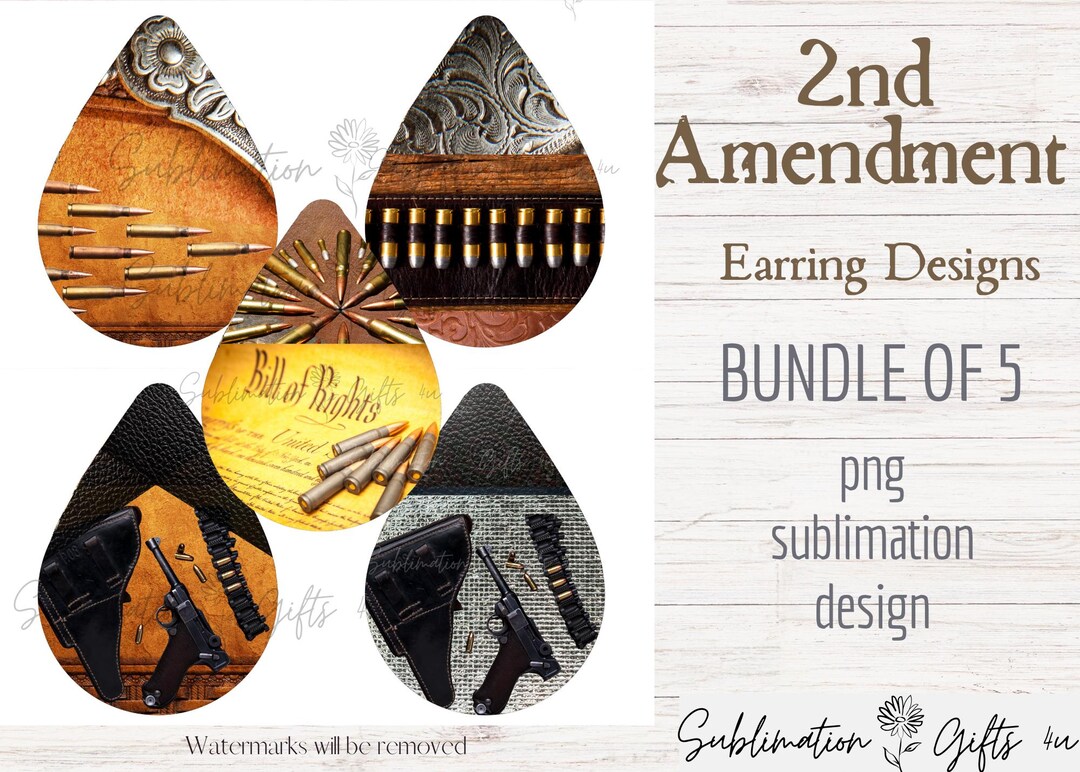 Bullet Earring Designs | 2nd Amendment Png | Ammo Jewelry | Firearm ...