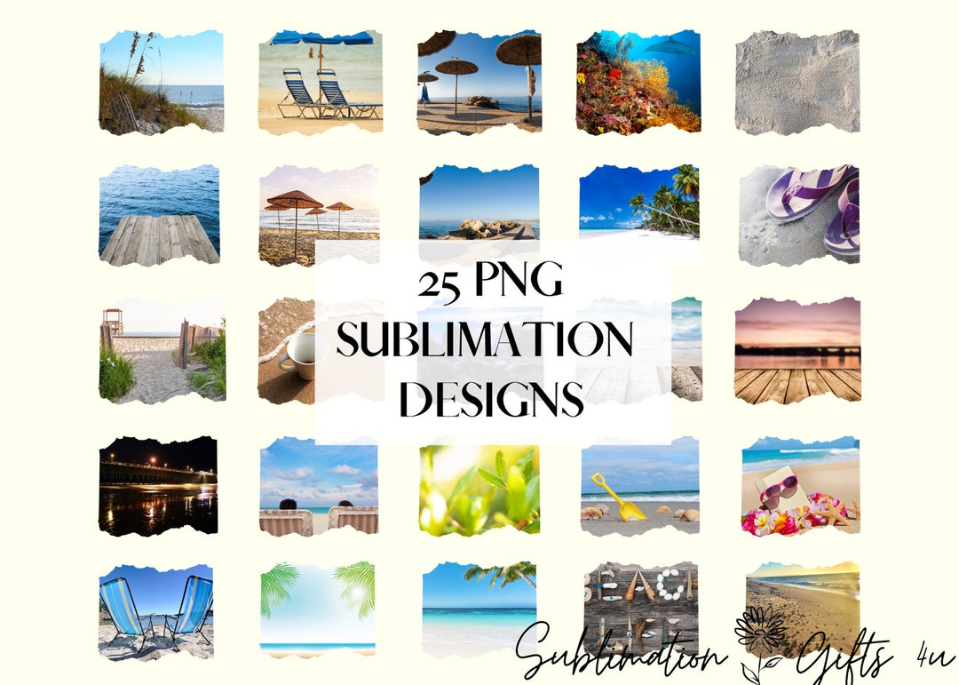 Sublimation Beach Backsplash Designs, Ocean Background PNG, Sublimation ...