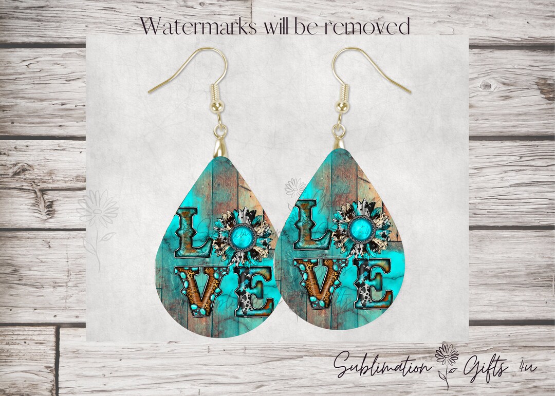 Western Earring Png | Southern Earring Template | Teardrop Earring Png ...