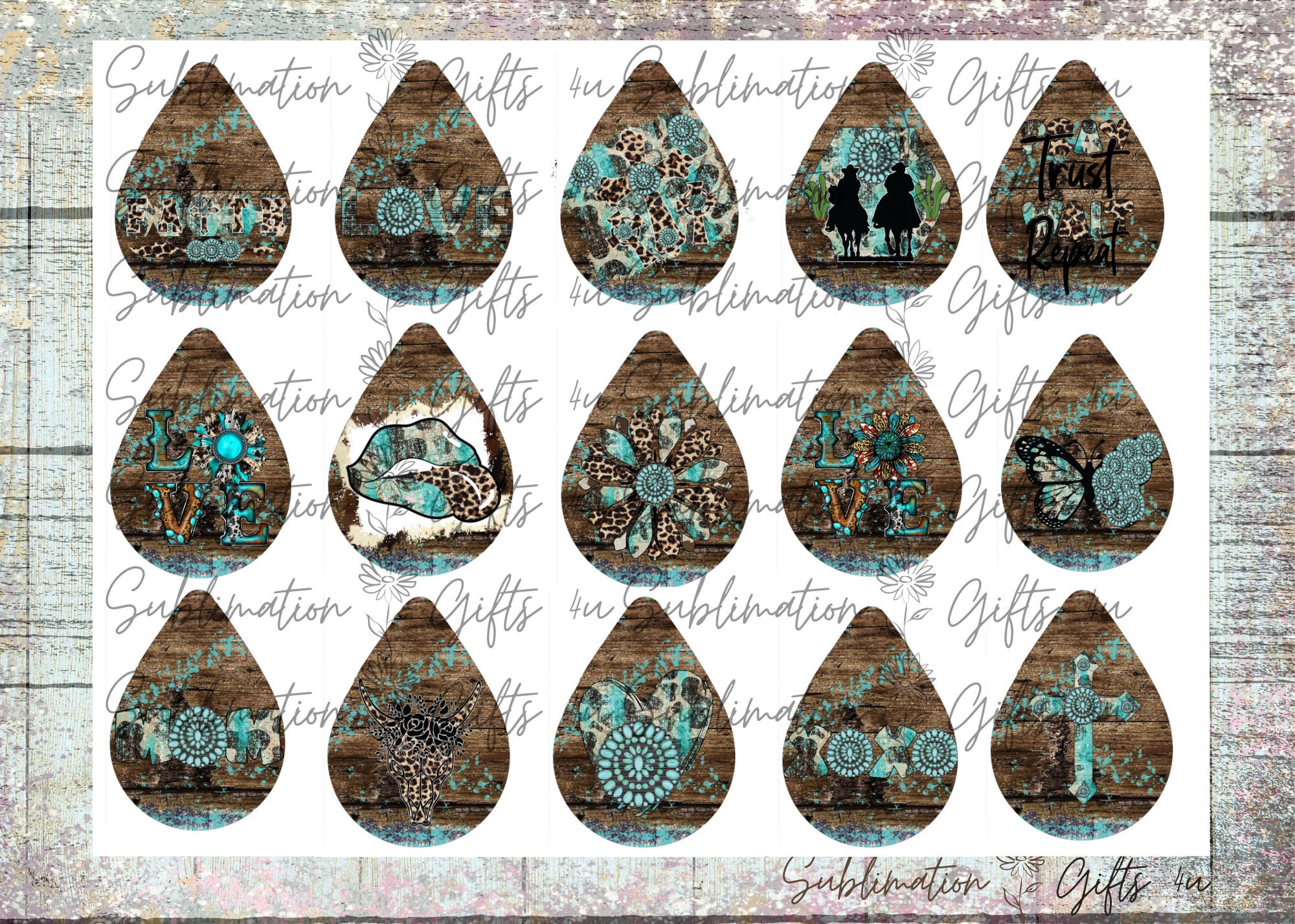 Western Earring Png | Southern Earring Template | Teardrop Earring Png ...