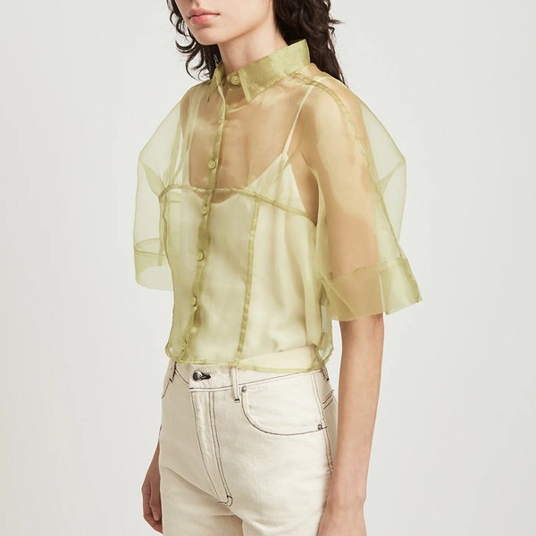 Sheer Overlay Top - Etsy