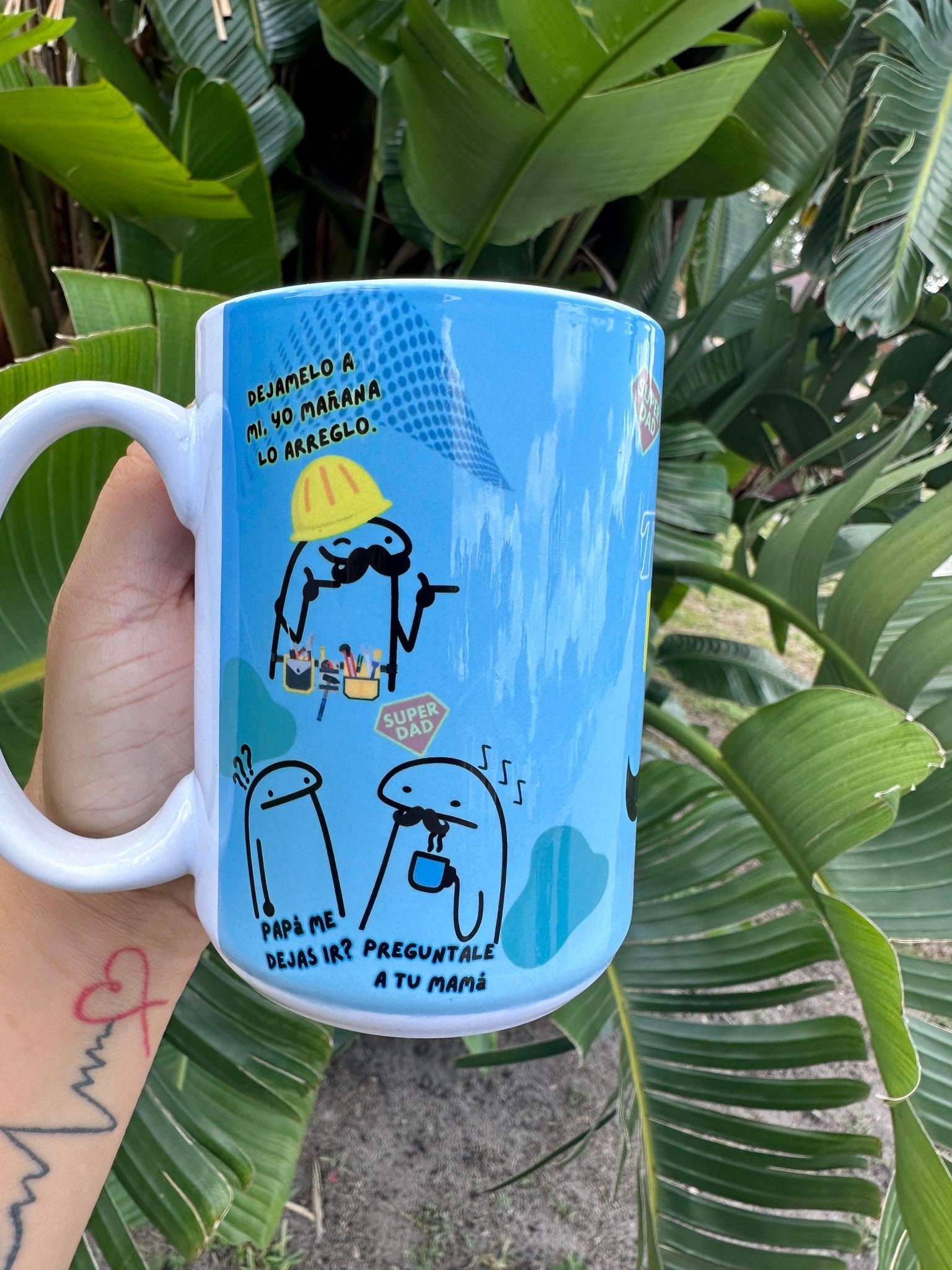 Flork Fathers Day Funny Flork Mug Daddy Humor Fathers Day - Etsy UK