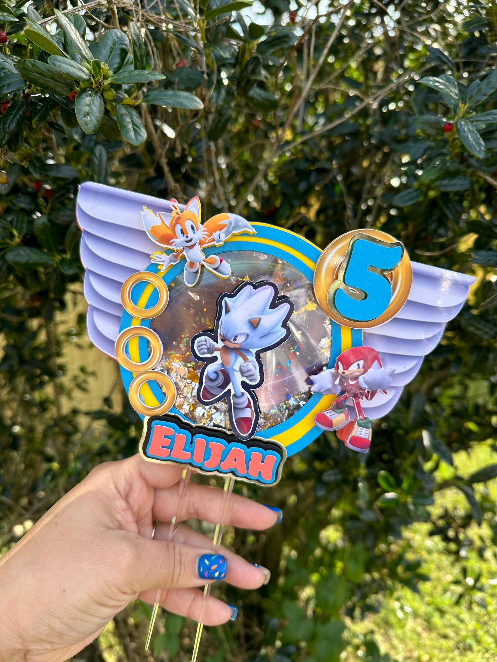 Hyper Sonic Caketopper Sonic Caketopper Birthday Sonic Sonic Themed