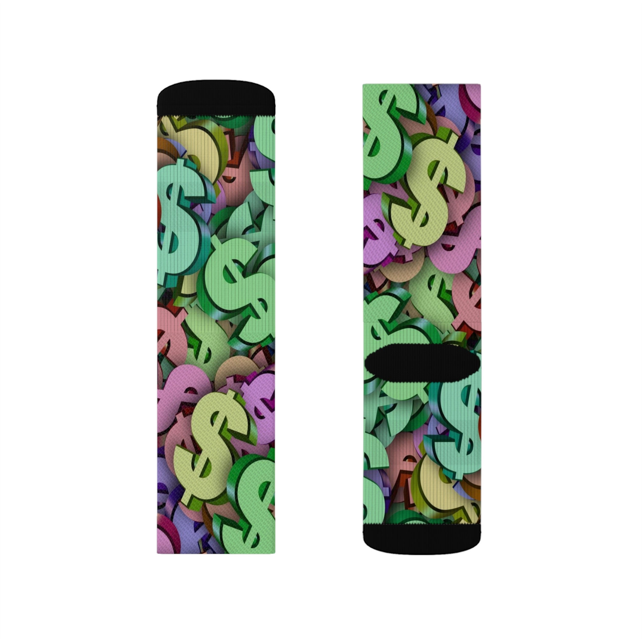 Money Signs, Currency, Cash, Sublimation Socks, Footwear - Etsy