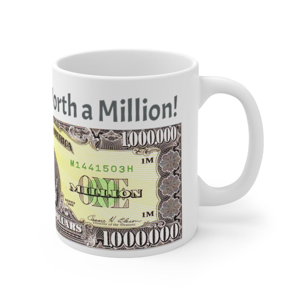 Custom Million Dollar Bill Ceramic Coffee Mug Personalized -11oz ...