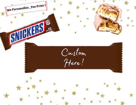 Snickers Custom Labels Favor Snickers custom Any Design - Etsy