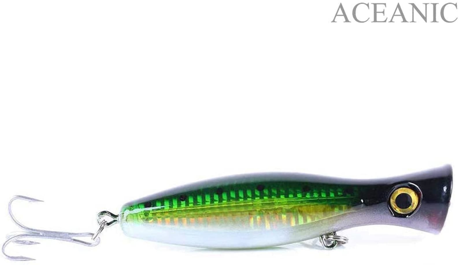 Pack of 3 Large Top Water Poppers 4.75 In/ 1.5 Oz Surf, Offshore ...