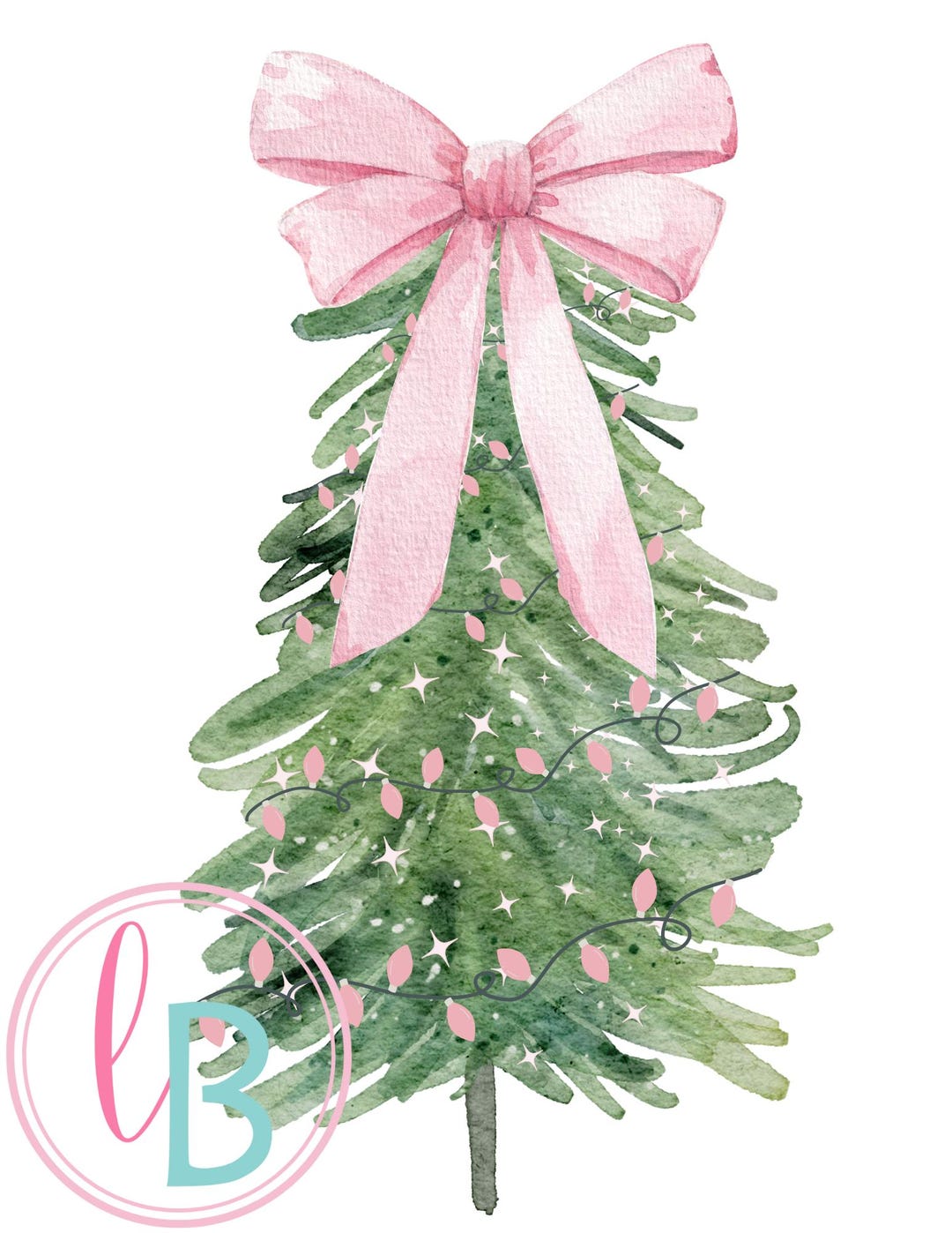 Pink Christmas Tree, Png - Etsy