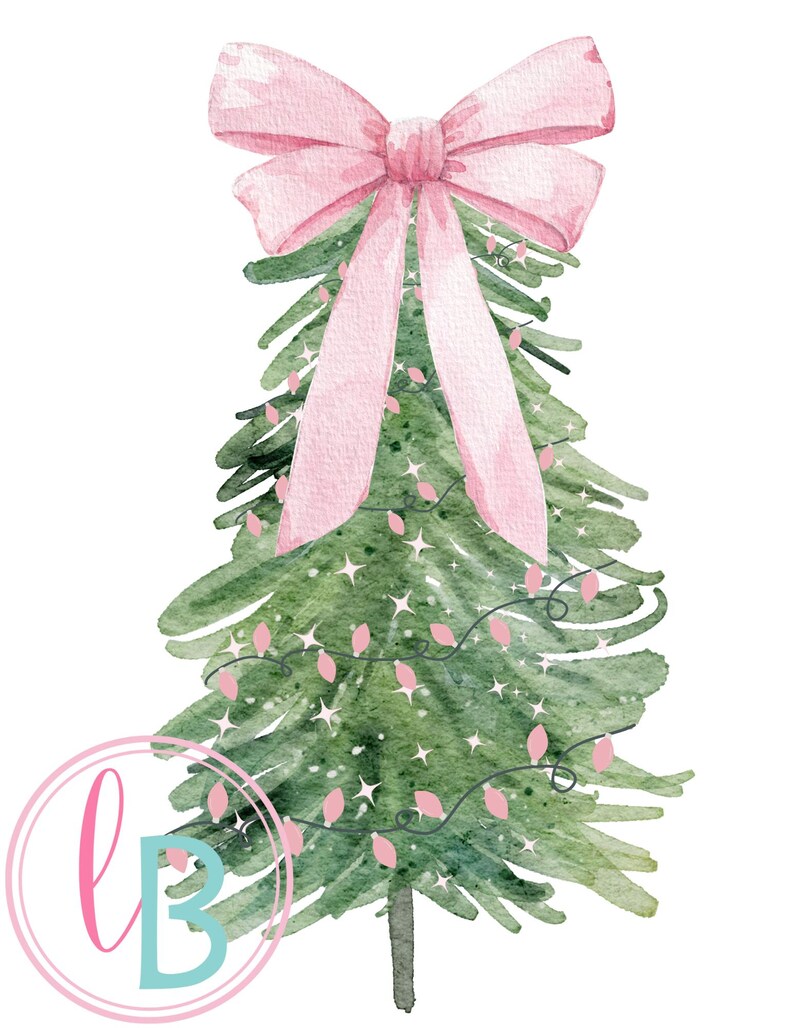 Pink Christmas Tree, Png - Etsy