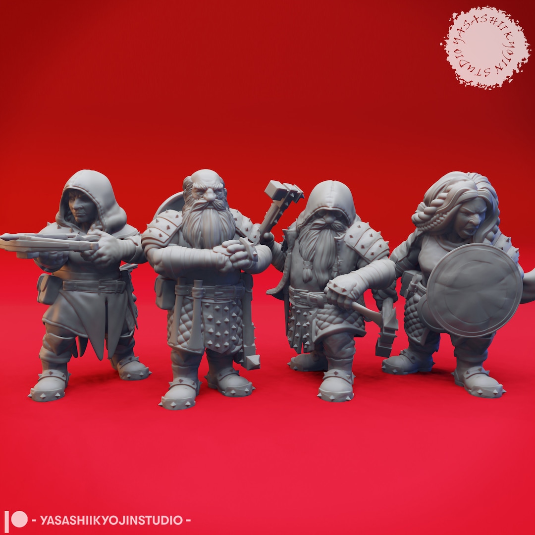 Duergar Dwarf Miniatures RPG Minis RPG Tabletop Gaming 3D Printed ...