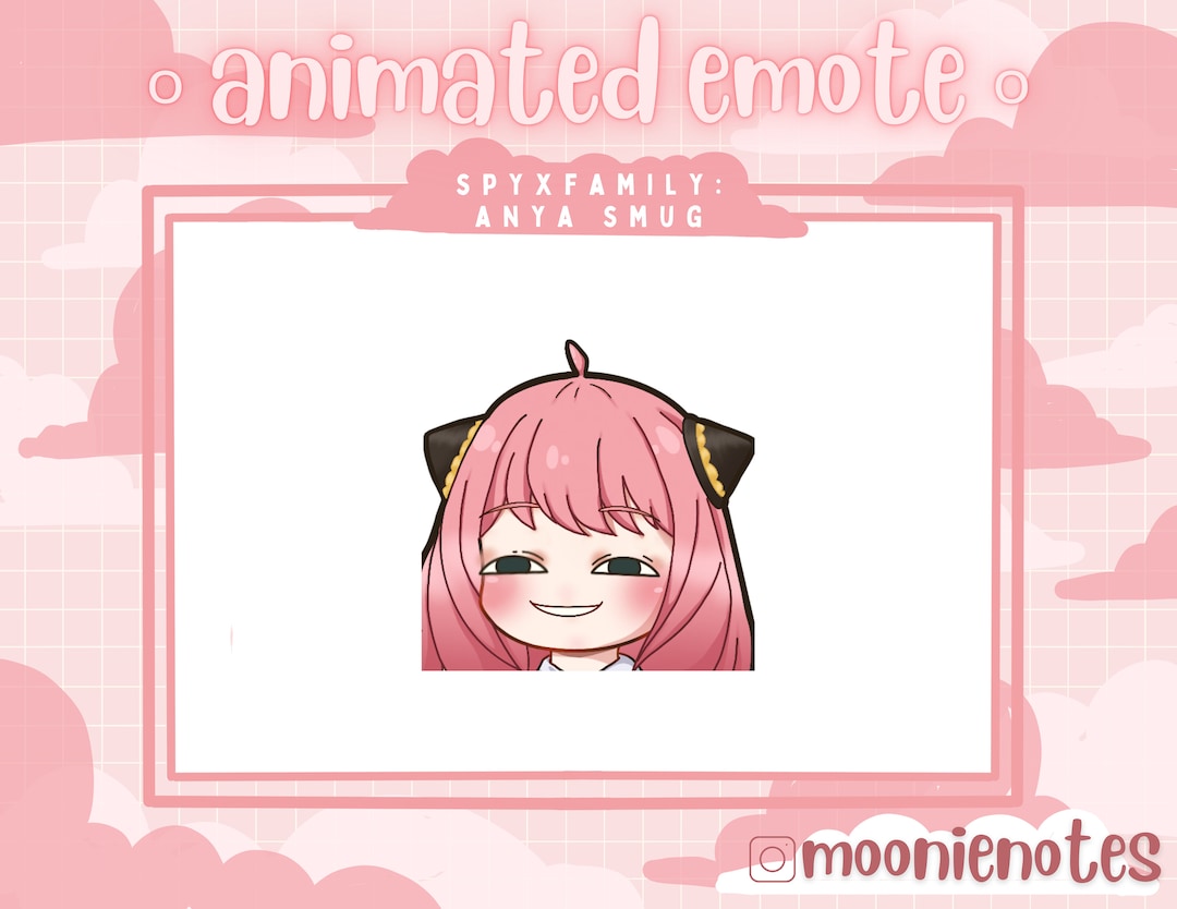 Anya Smirk Smug Animated Emote (twitch/discord) - Etsy