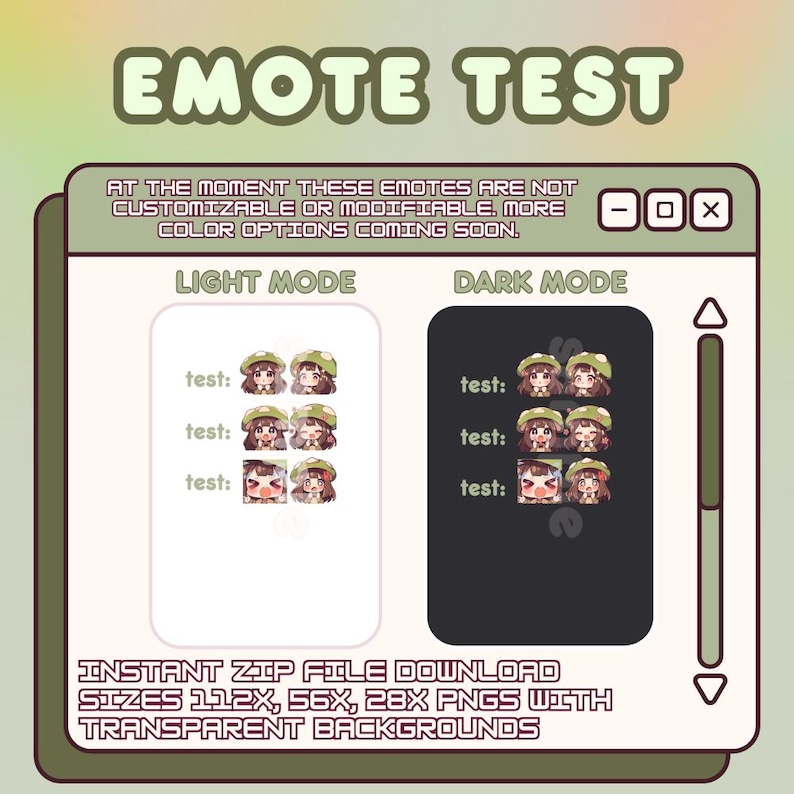 Cozy Green Mushroom Girl Emote Pack (twitch | Discord) - Etsy