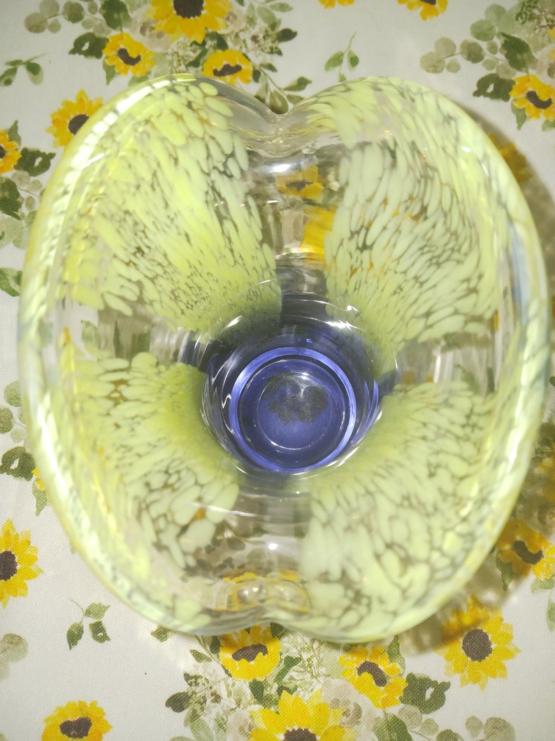 Teleflora Murano Glass Vase/ Green and Blue - Etsy