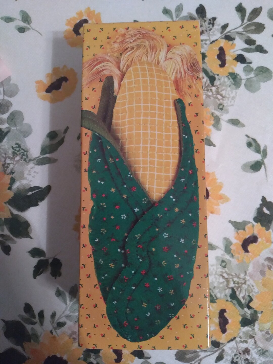 Vintage 1983 Avon Calico Garden Fabric Pomander Corn With Fernerie ...