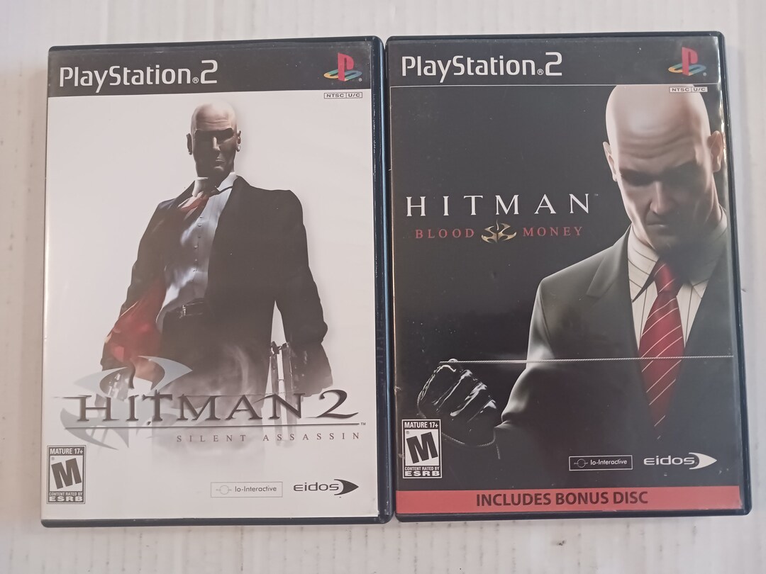Playstation 2- Hitman Blood Money/ Hitman 2 Silent Assassin - Etsy