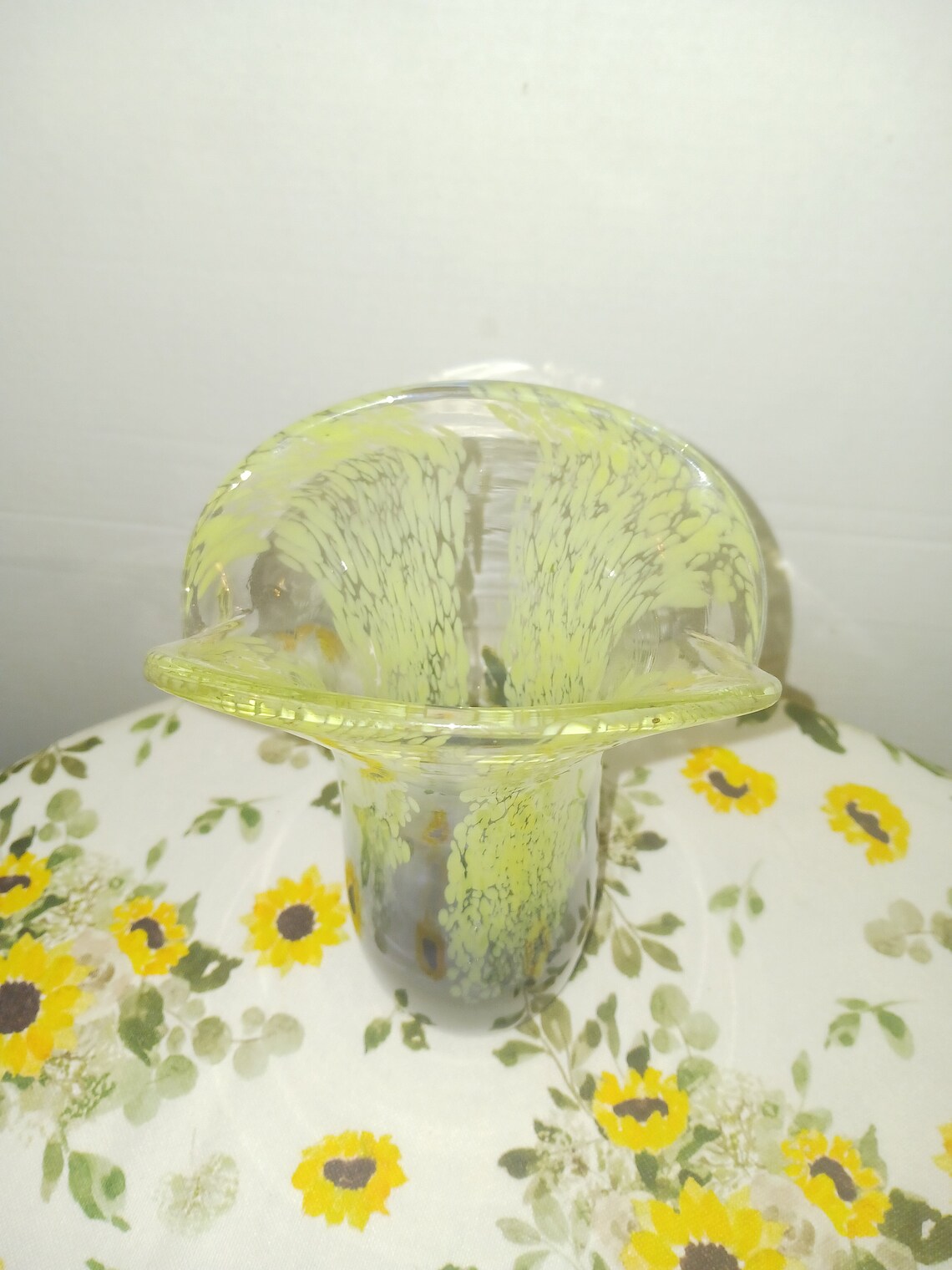 Teleflora Murano Glass Vase/ Green and Blue - Etsy