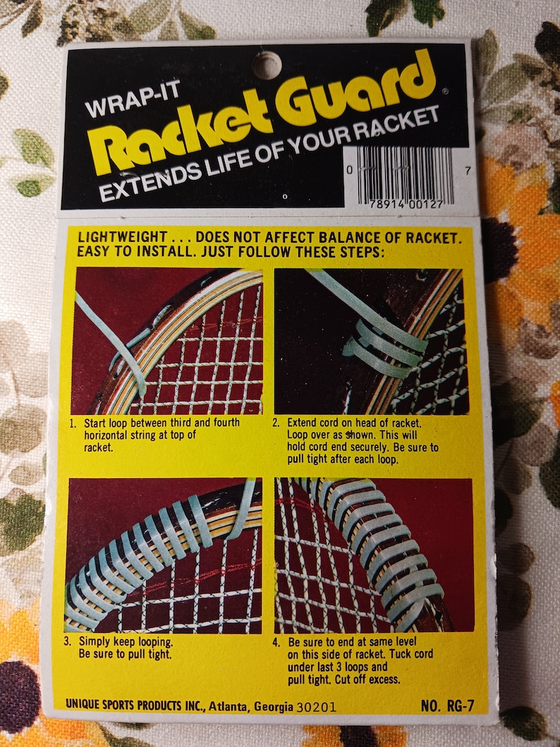 Vintage Wrap-it Racket Guard- Extends Life of Your Racket - Etsy
