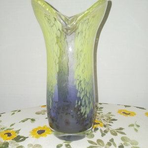 Teleflora Murano Glass Vase/ Green and Blue - Etsy