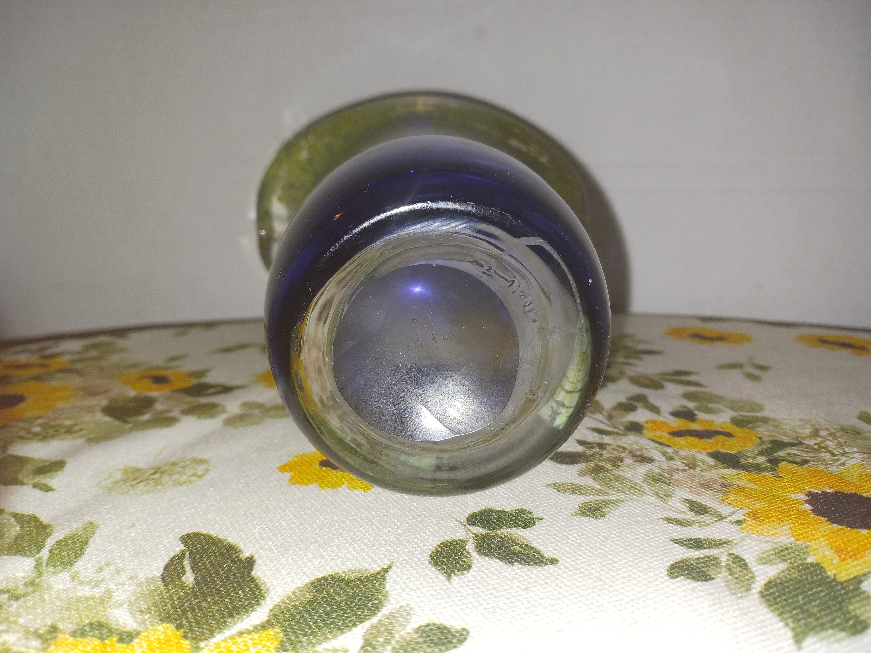 Teleflora Murano Glass Vase/ Green and Blue - Etsy