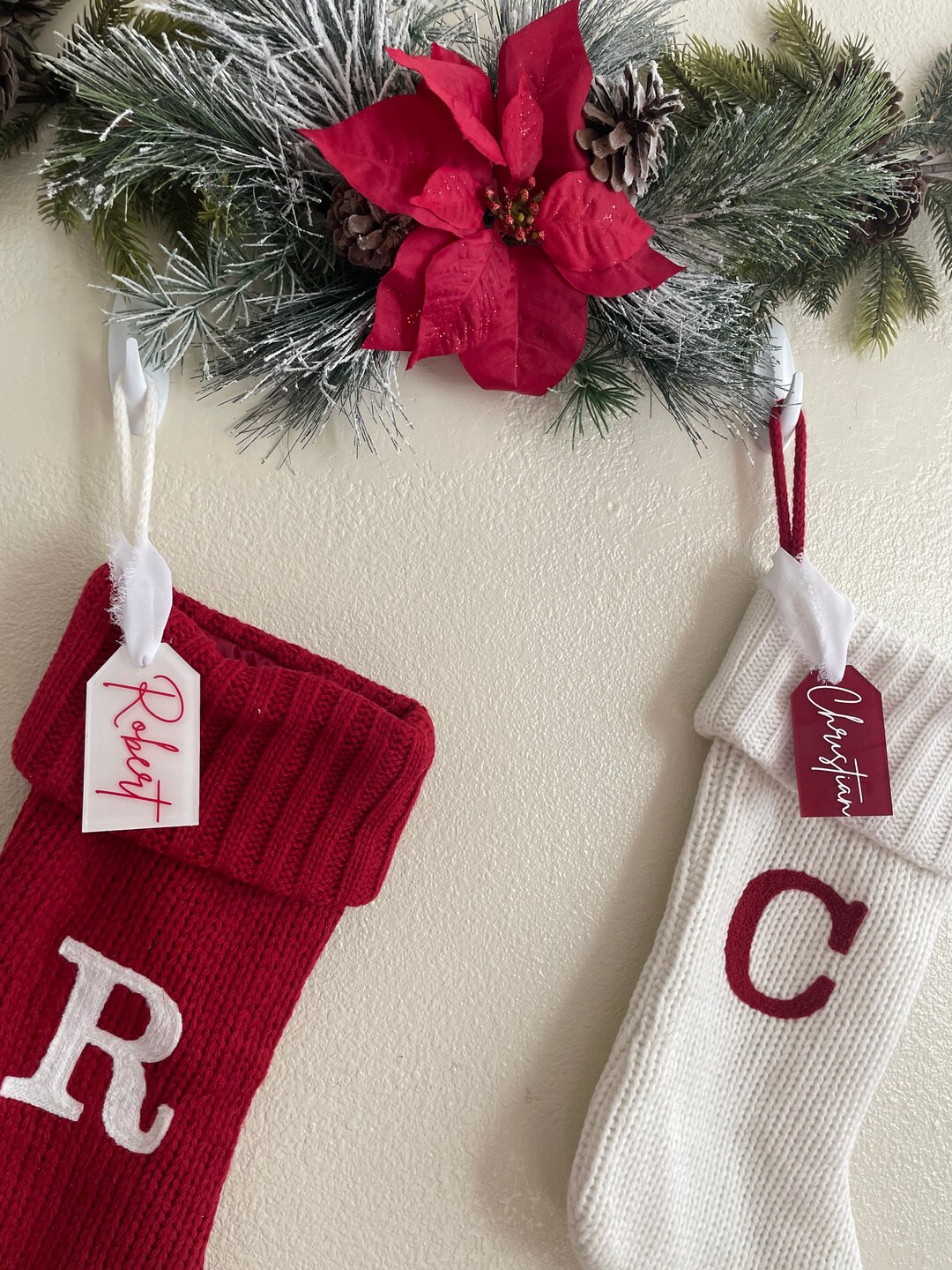 Custom Acrylic Stocking Tags/ Customs Acrylic Gift Tags/ Custom ...