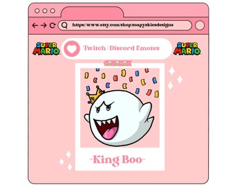 ANIMATED King BOO Dancing Low Poly Pixelated Emote TRANSPARENT ...