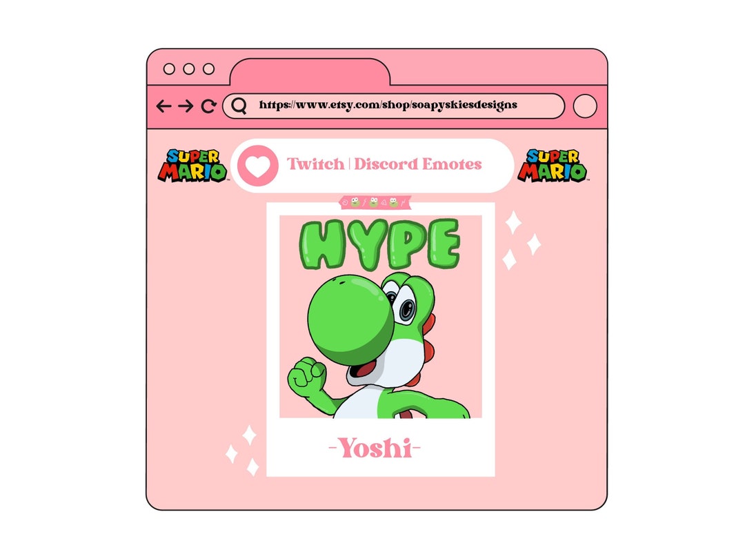 Yoshi Mario Twitch Discord Emote - Etsy Australia