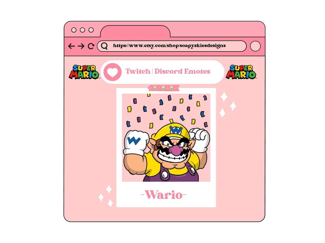 Wario Mario Twitch Discord Emote - Etsy