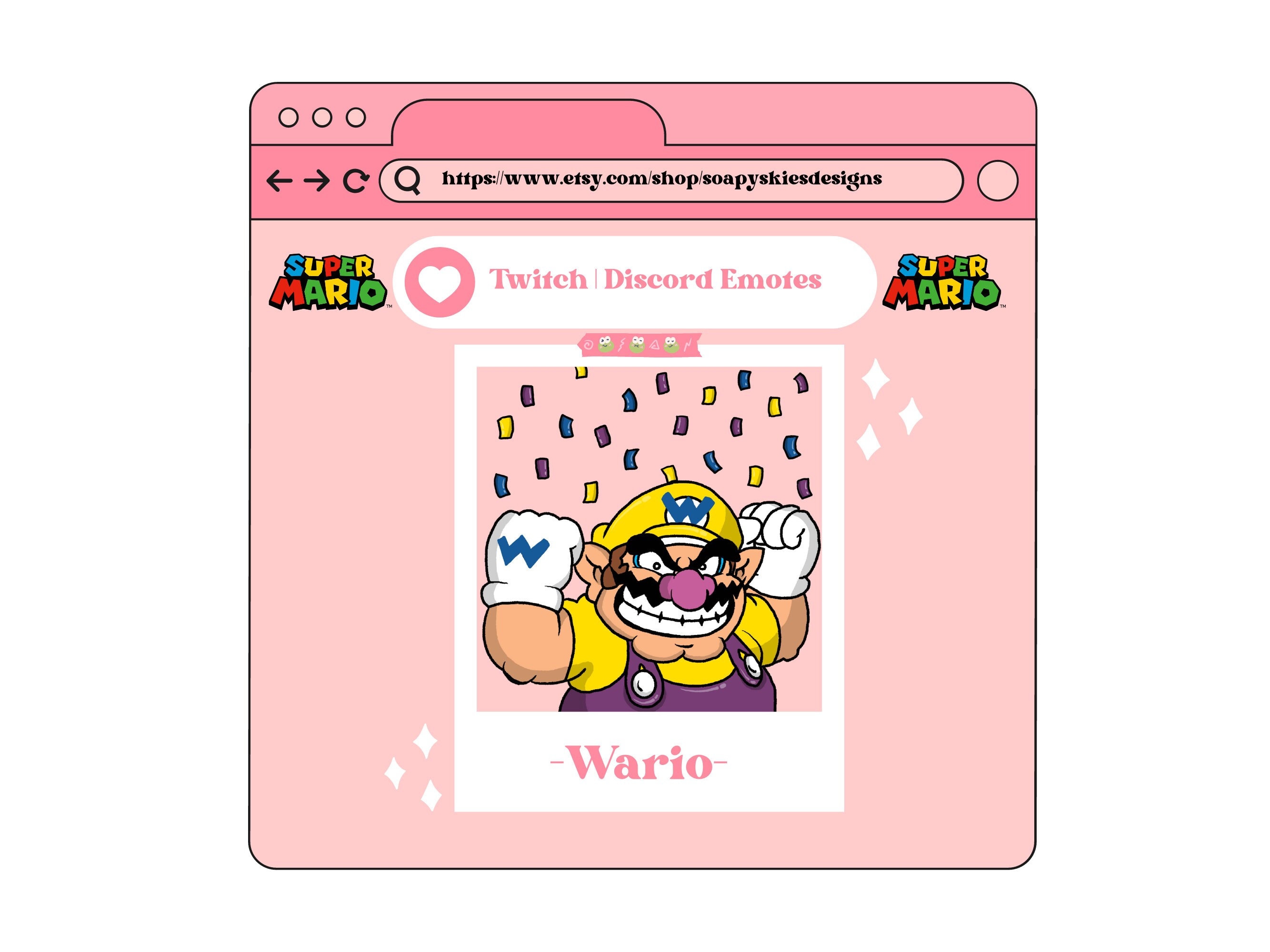Wario Mario Twitch Discord Emote - Etsy