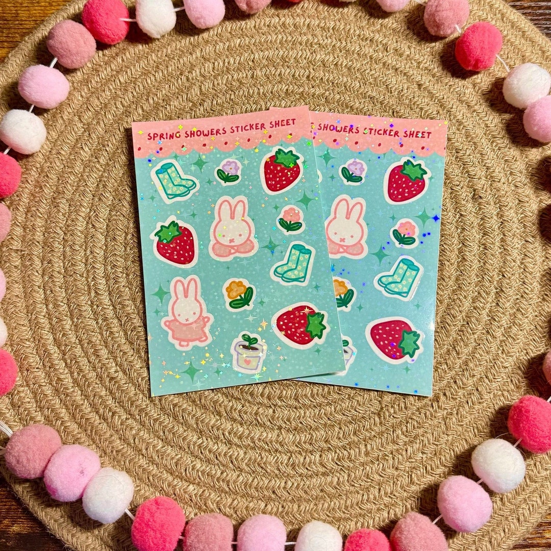 Miffy Inspired Spring Sticker Sheet - Etsy