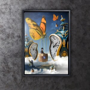 Salvador Dali Time Travelling Canvas Wall Art Print,dali Canvas Print ...