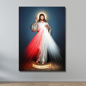 Merciful Jesus - Divine Mercy Jesus Canvas Wall Art Print,lord Jesus ...