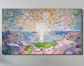 Edvard Munch, the Sun 1909, Vintage Canvas Art Print J_617 - Etsy