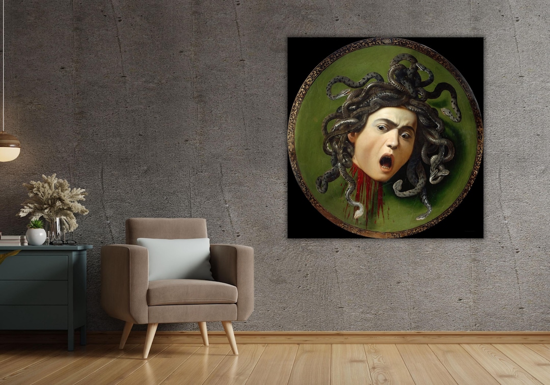 Michelangelo Caravaggio Depictions of Medusa Poster Canvas Wall Art ...