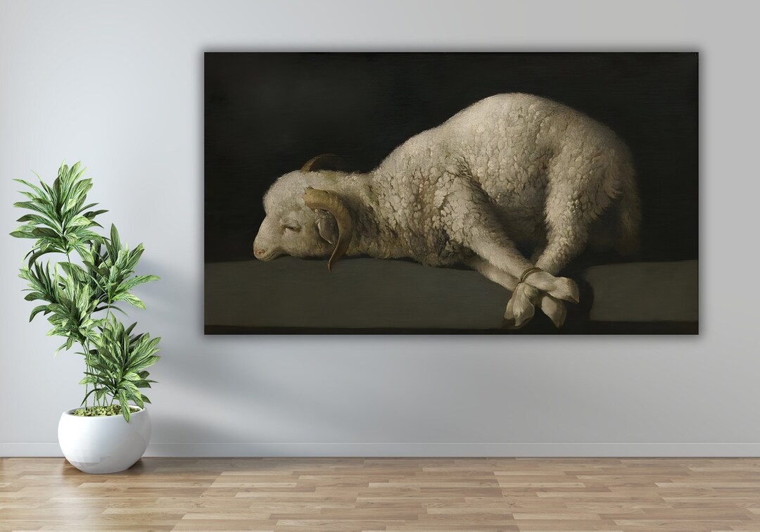 Francisco De Zurbaran Art Print,the Lamb of God Poster Art,agnus Dei ...