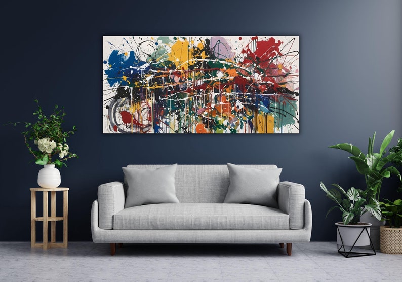 Jackson Pollock Collage Design Painting Art Poster/canvas Print ...