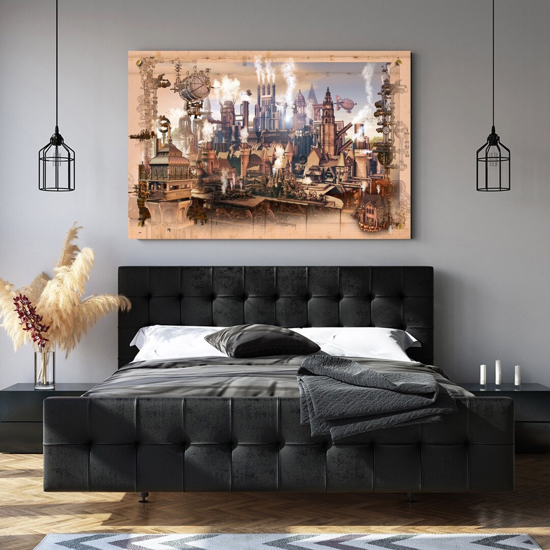 Steampunk Canvas Wall Art,vintage Canvas Print,steampunk Wall Decor ...