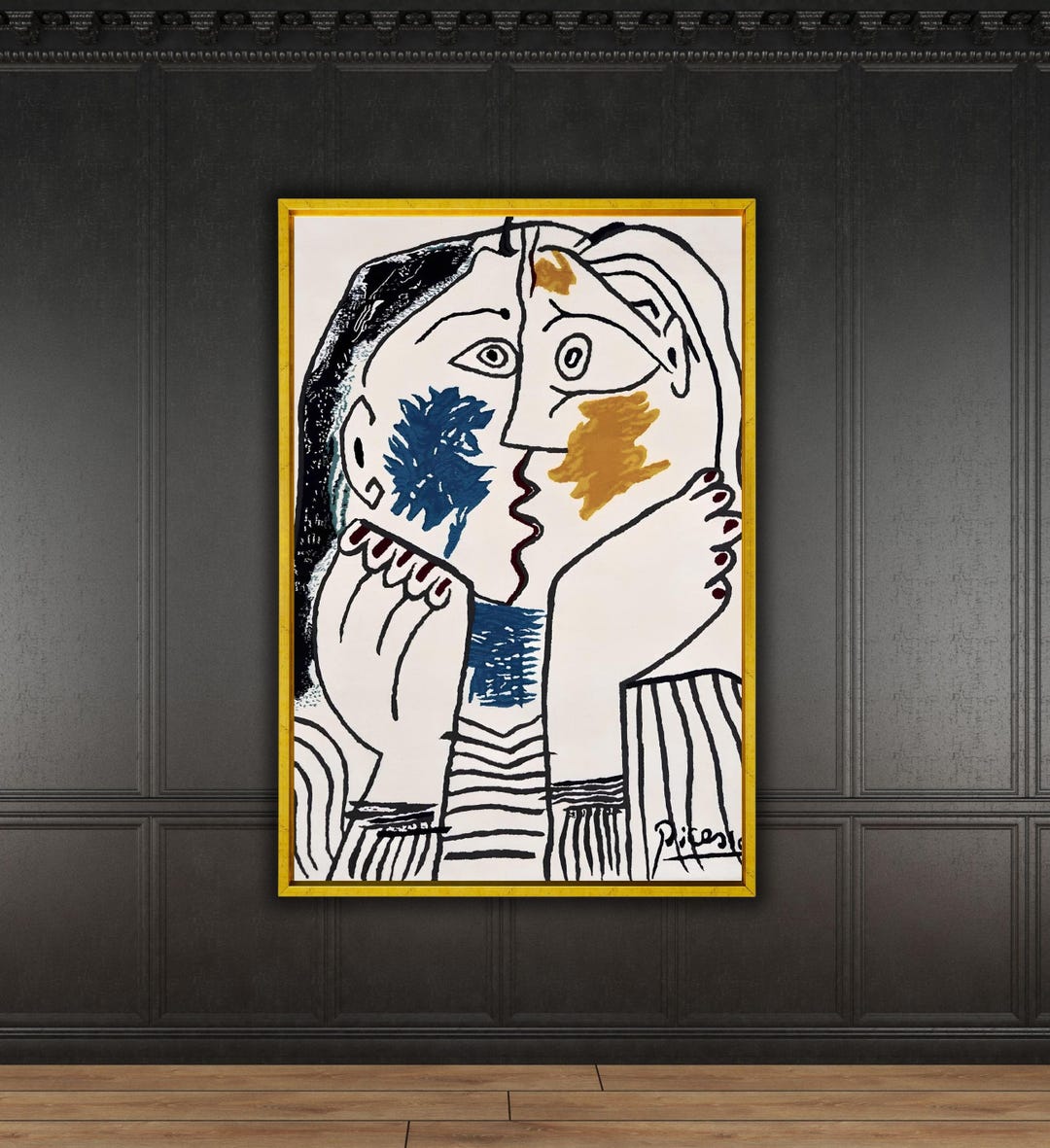 Pablo Picasso the Kiss Poster Print Canvas Wall Art,pablo Picasso the ...