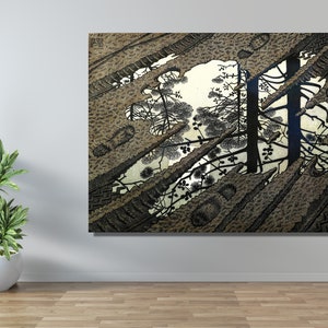 Puddle Wall Art,escher Puddle Print on Canvas,maurits Cornelis Escher ...