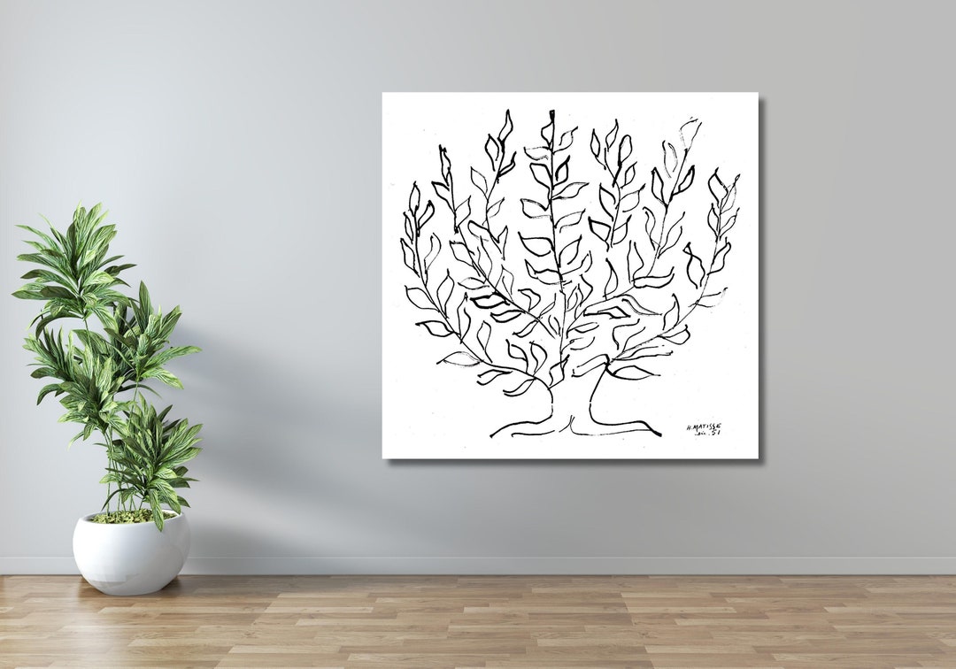 Henri Matisse the Plain Tree 1951 Poster Art Canvas,reproduction Print ...