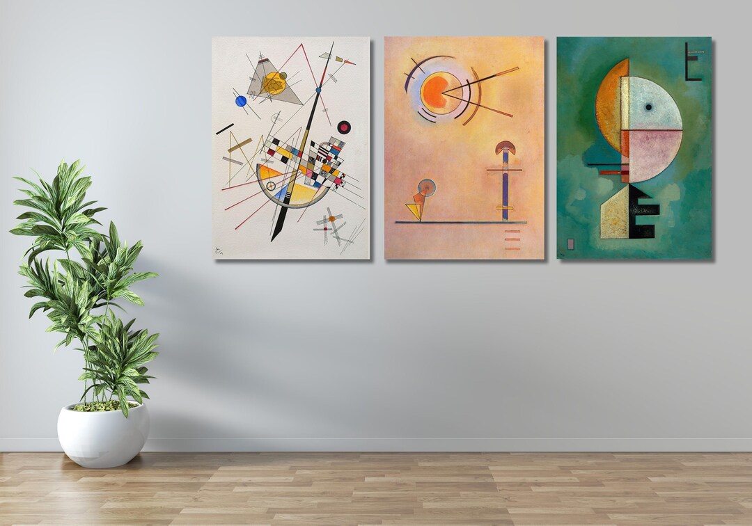 Set of 3 Wassily Kandinsky Poster Print Art,canvas Wall Arts,wassily ...