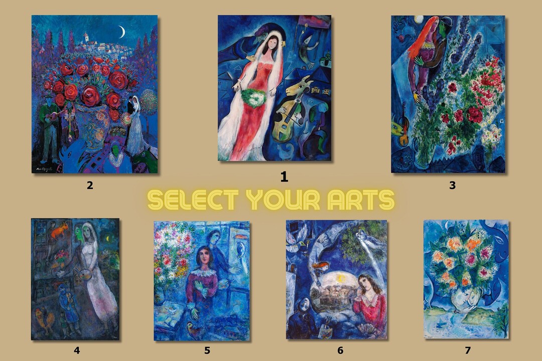 Custom Set of 3 Marc Chagall Canvas Wall Arts,marc Chagall Paintings ...